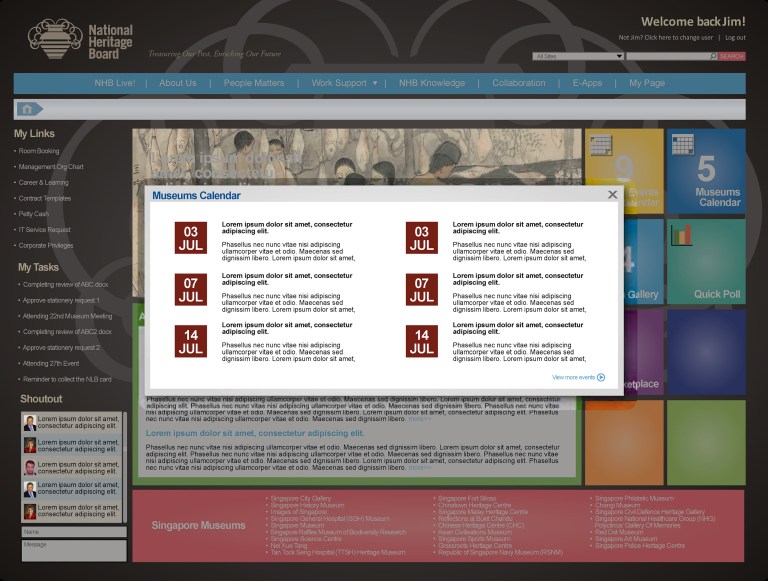National Heritage Board – Intranet Portal Design Proposals – The Odd ...